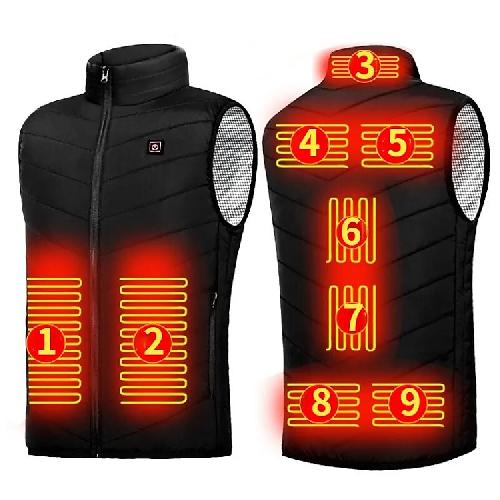 Жилет с системой подогрева (9 элементов) черный| купить в магазине VGROTE